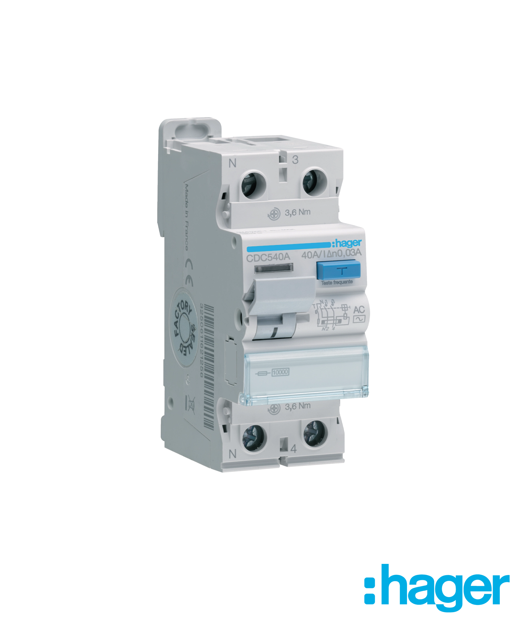 Interruptor Diferencial 1P+N 40A 30mA Tipo AC 2 Módulos – Garmatel